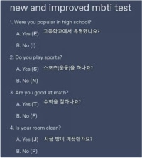 MBTI 판별법 - OP.GG
