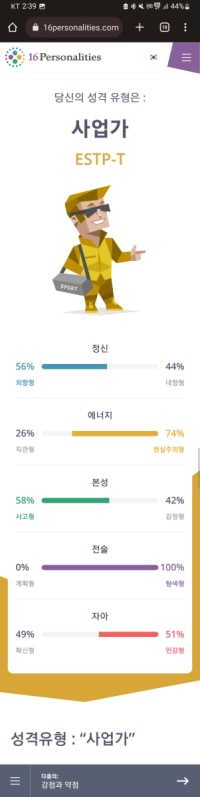 나 MBTI 뭐냐 이거ㅋㅋㅋ - OP.GG