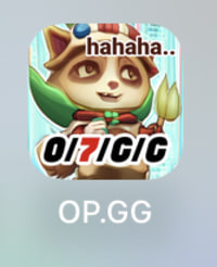 만우절 모바일 opgg 로고 - OP.GG
