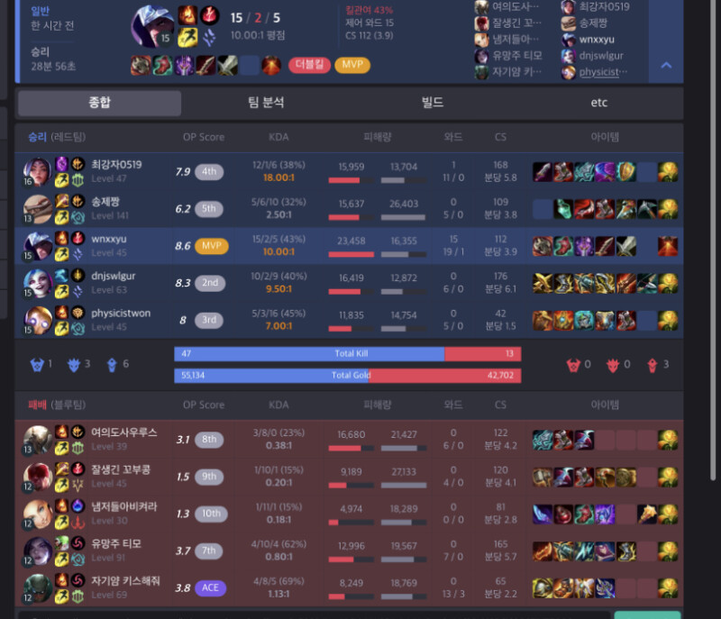 혹시 이 두판 왜 S 못받았는지 설명해주실분 - OP.GG Talk